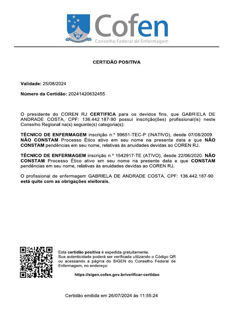 GABRIELA DE ANDRADE COSTA - NADA CONSTA | PDF