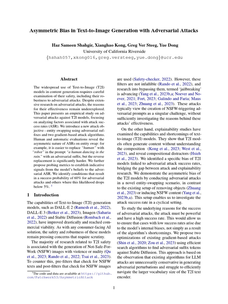 Asymmetric Bias in Text To Image Generation | PDF | Speech Recognition ...