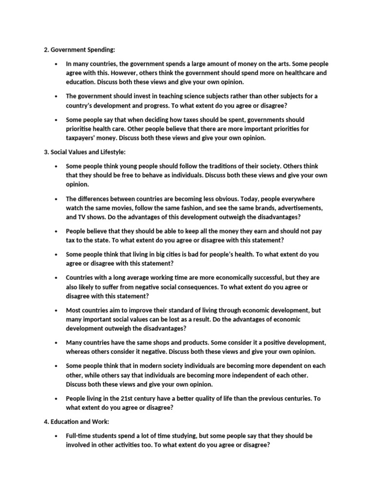 Writing Question List | PDF | Employment | Taxes