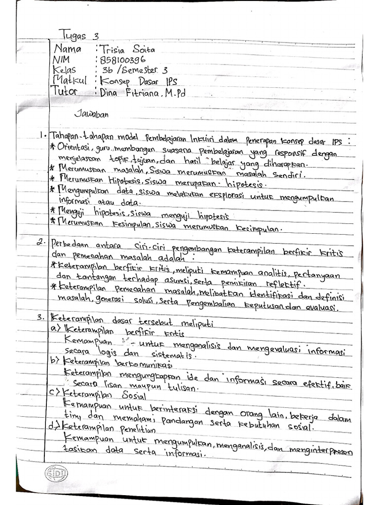 Tugas 3 IPS Soita | PDF
