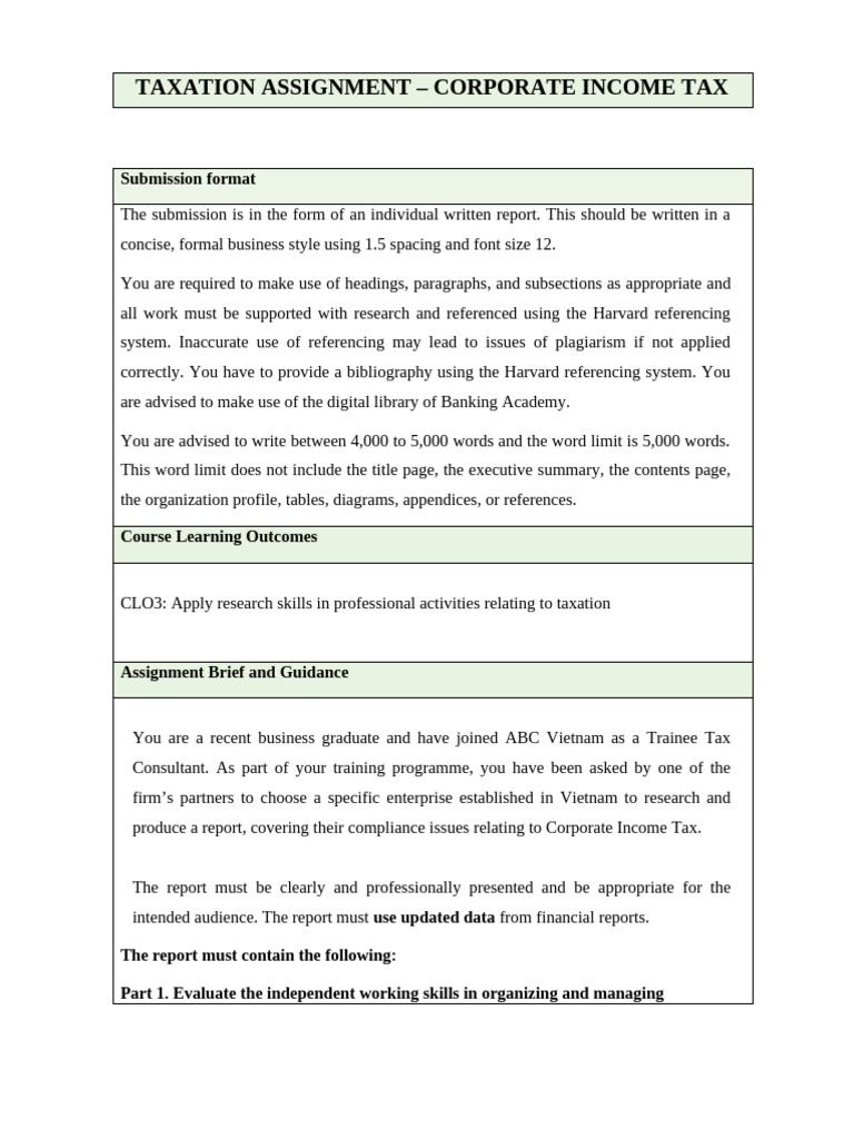 Taxation Assignment 2024 | PDF | Taxes