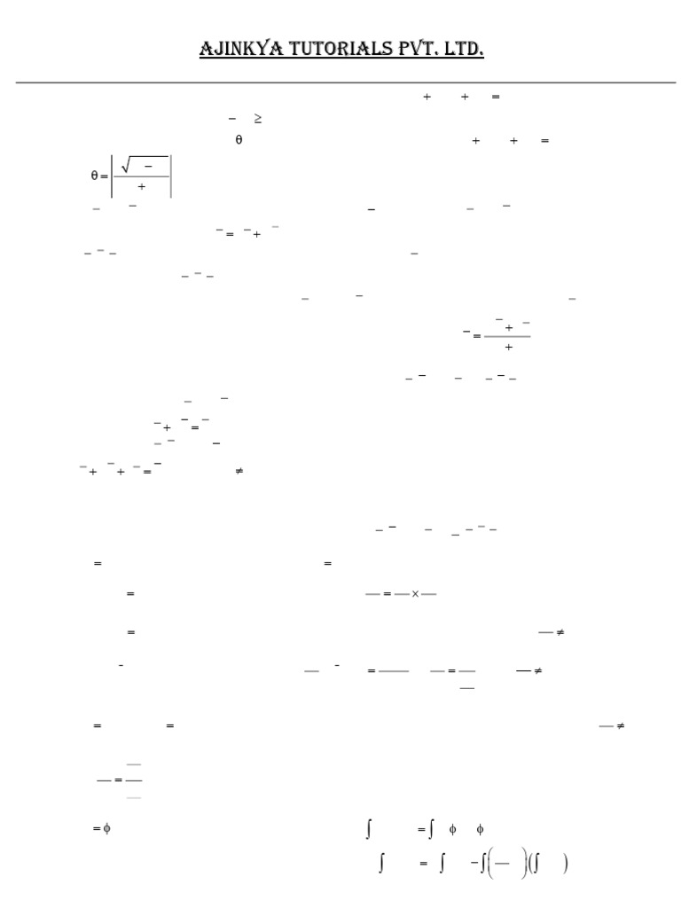 XII-Sub-Maths (List of Theorem) 28-11-2024 | PDF | Vector Space | Geometry