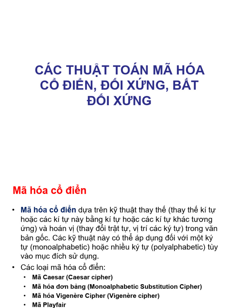 Mã Hóa Co Dien, Doi Xung, BDX | PDF