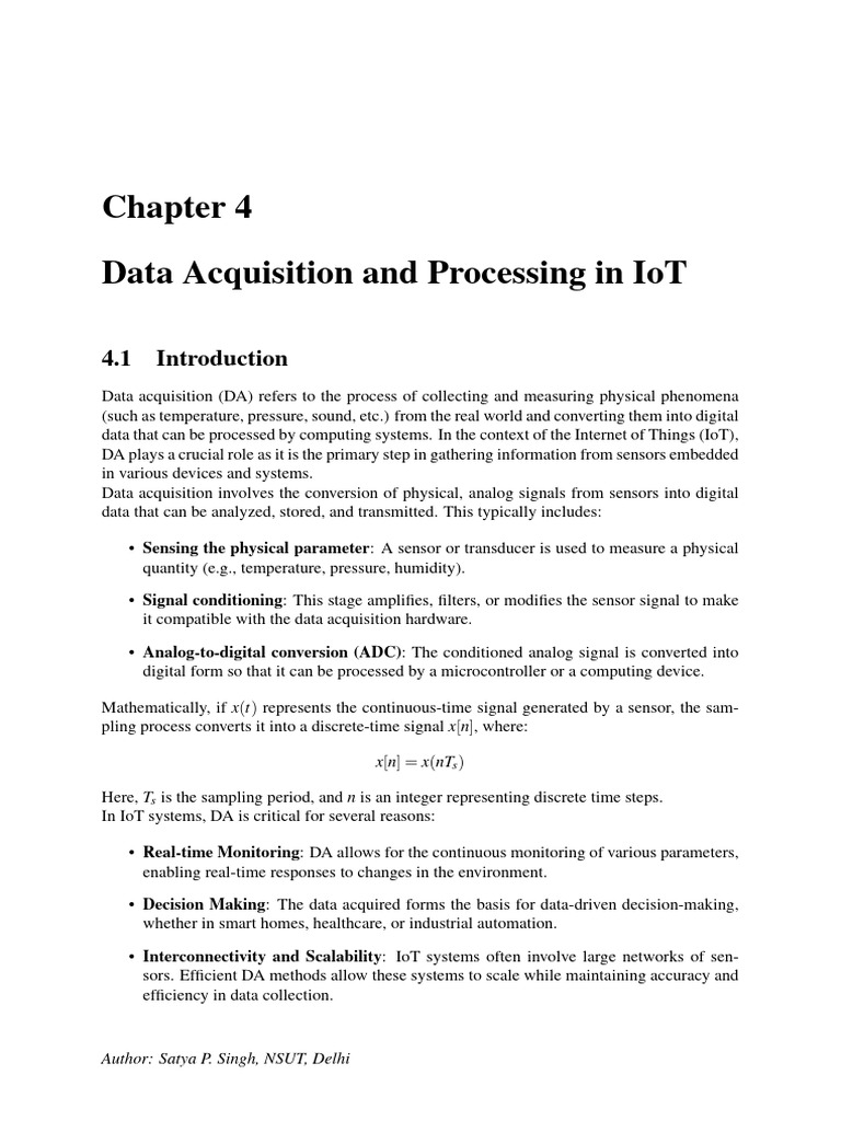 Unit - IV Data Acquisition and Processing in IoT | PDF | Amplifier | Data Acquisition