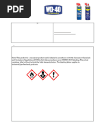WD-40 Aerosol Safety Data Sheet | PDF | Combustion | Water