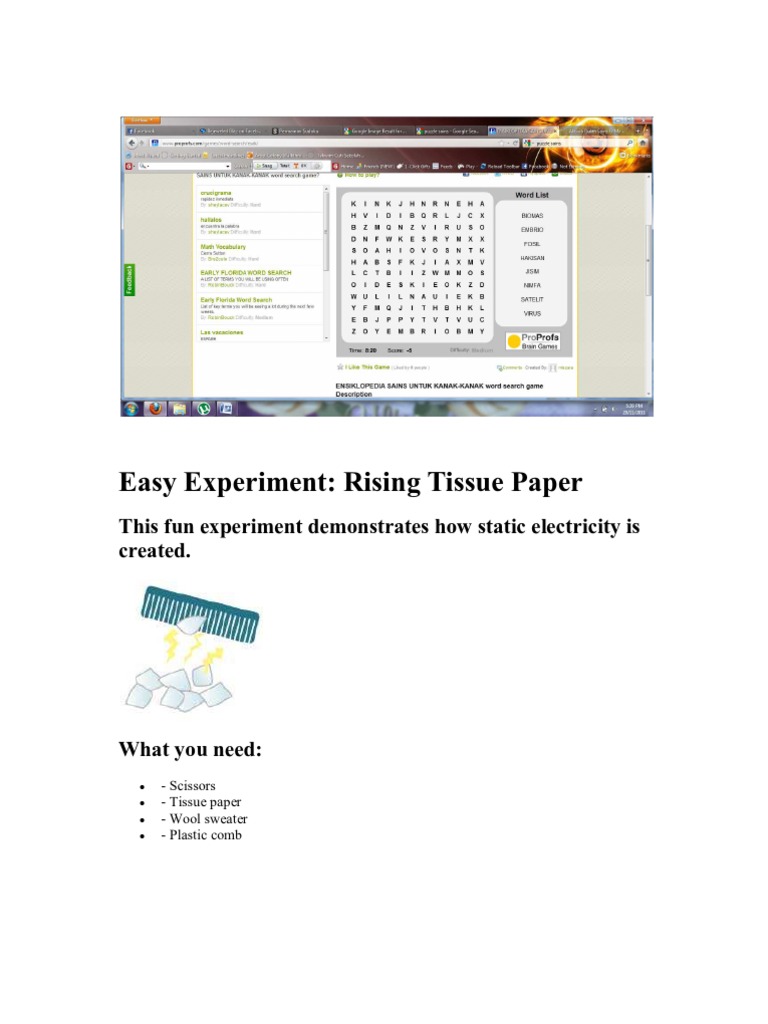 Easy Experiment: Rising Tissue Paper: This Fun Experiment Demonstrates ...