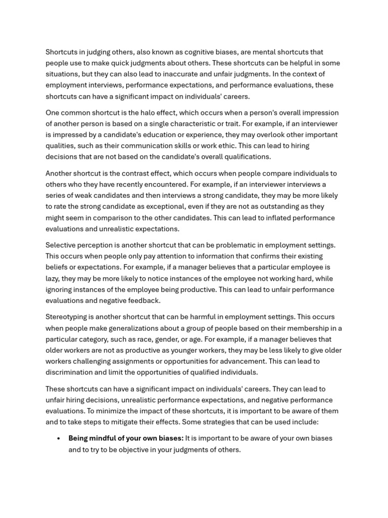 Ob 1 Assi 1 | PDF | Bias | Psychology