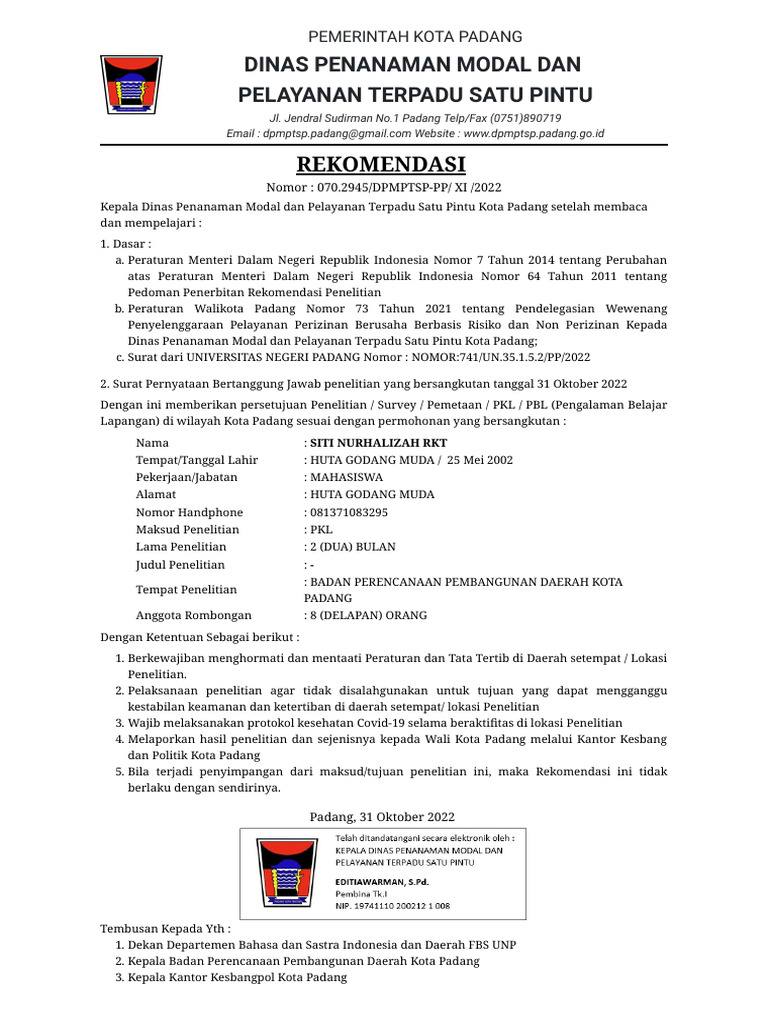 Rekomendasi Penelitian | PDF