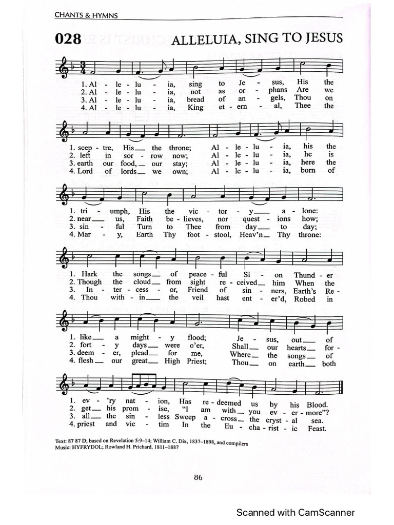 Alleluia Sing To Jesus | PDF