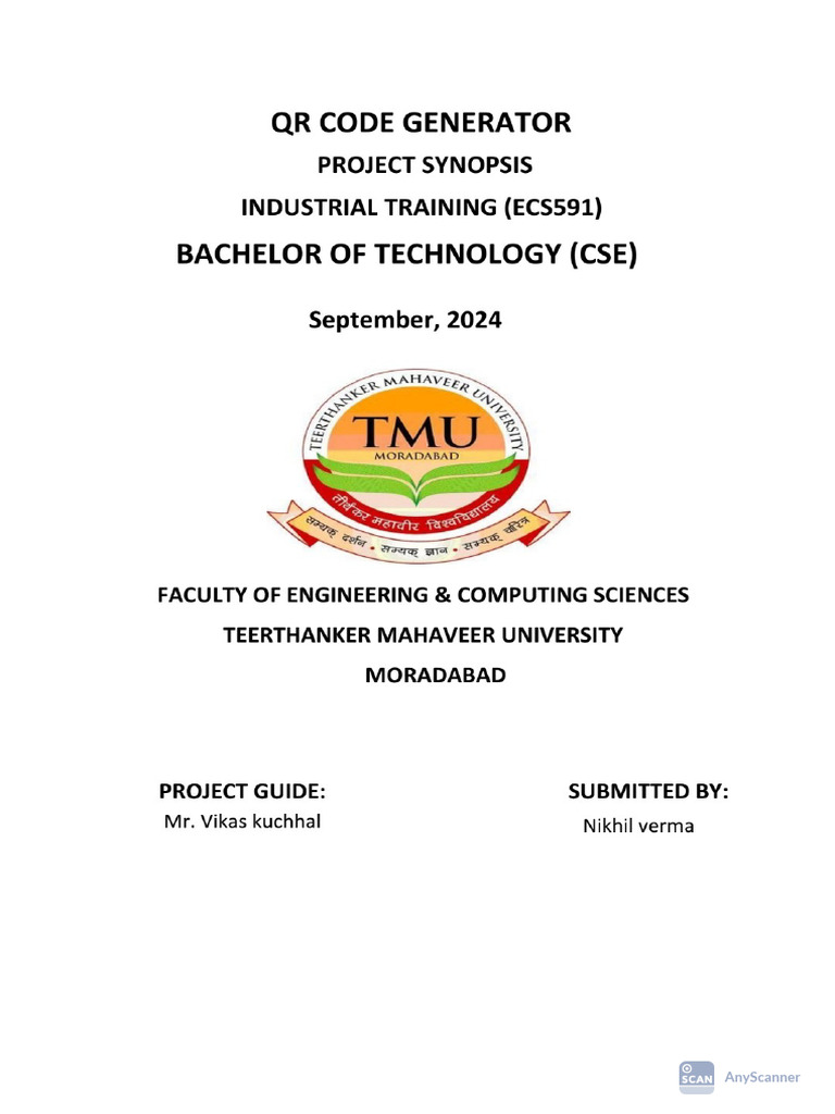 Synopsis QR Code | PDF