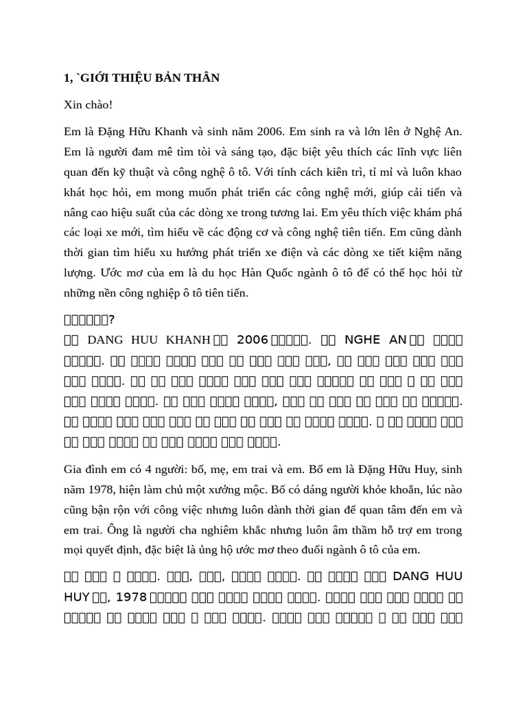 (Check TV + TH) ĐẶNG HỮU KHANH - Ô TÔ - VISION | PDF