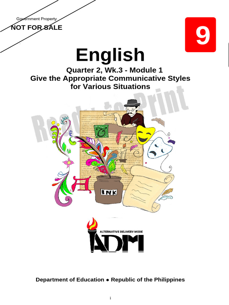Eng9 - Q2 - M1 - W3 - Give The Appropriate Communicative Styles For ...