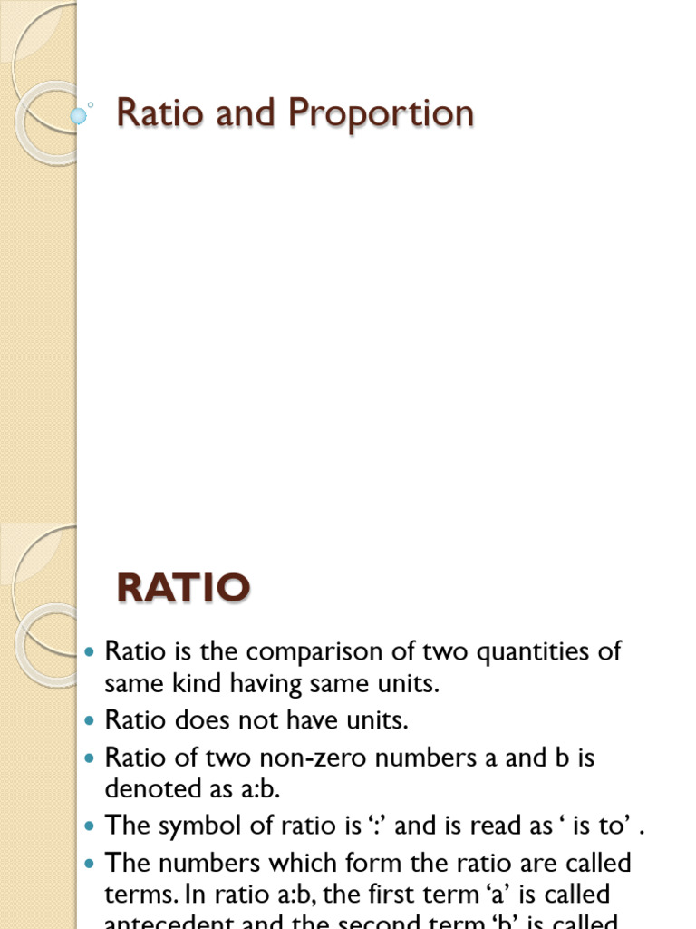 Ratio & Proportion | PDF | Rupee | Ratio