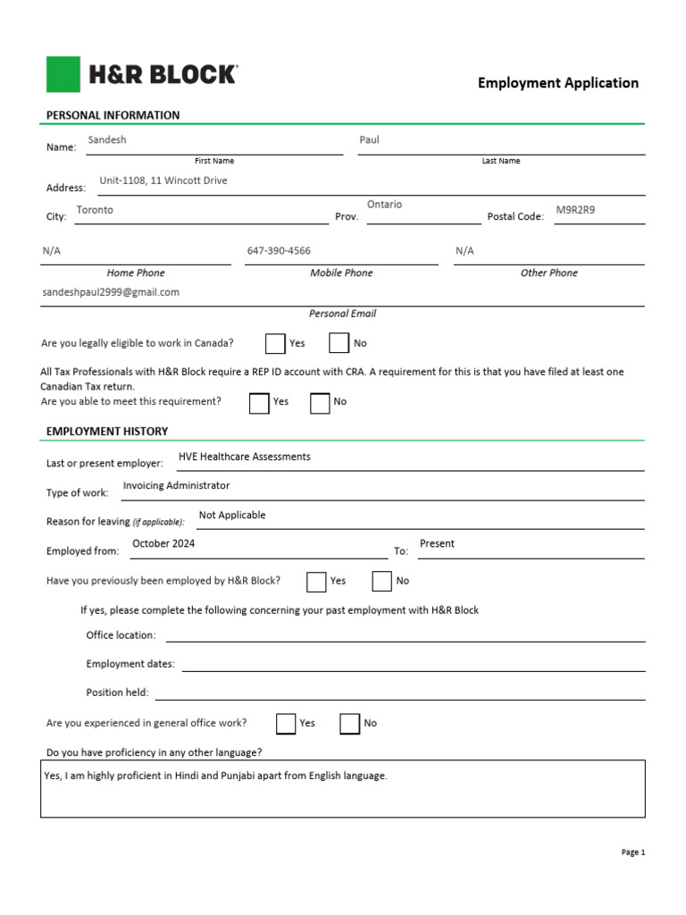 Employment Application Fillable Final - Compressed | PDF | Employment