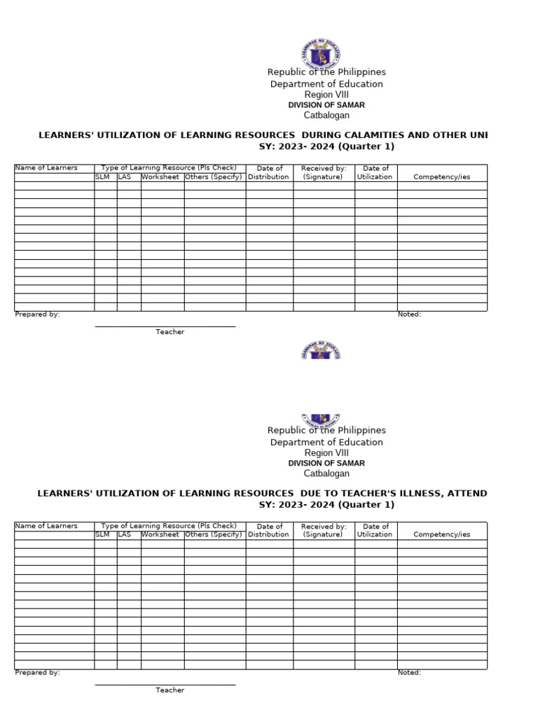 Utilization of LRs Template | PDF