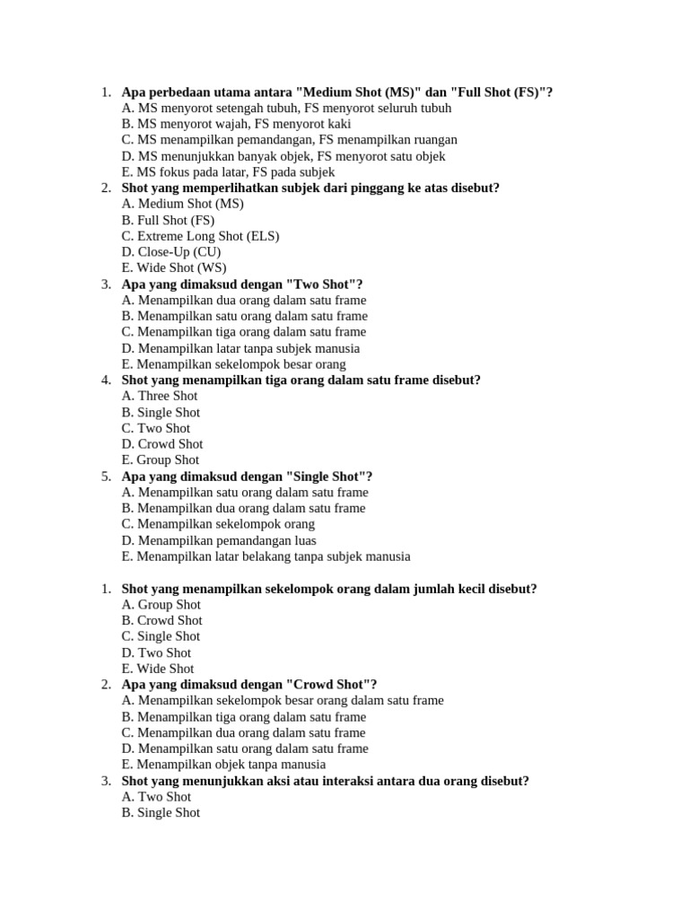Soal Videografi Kelas Xi DKV Gabungan | PDF