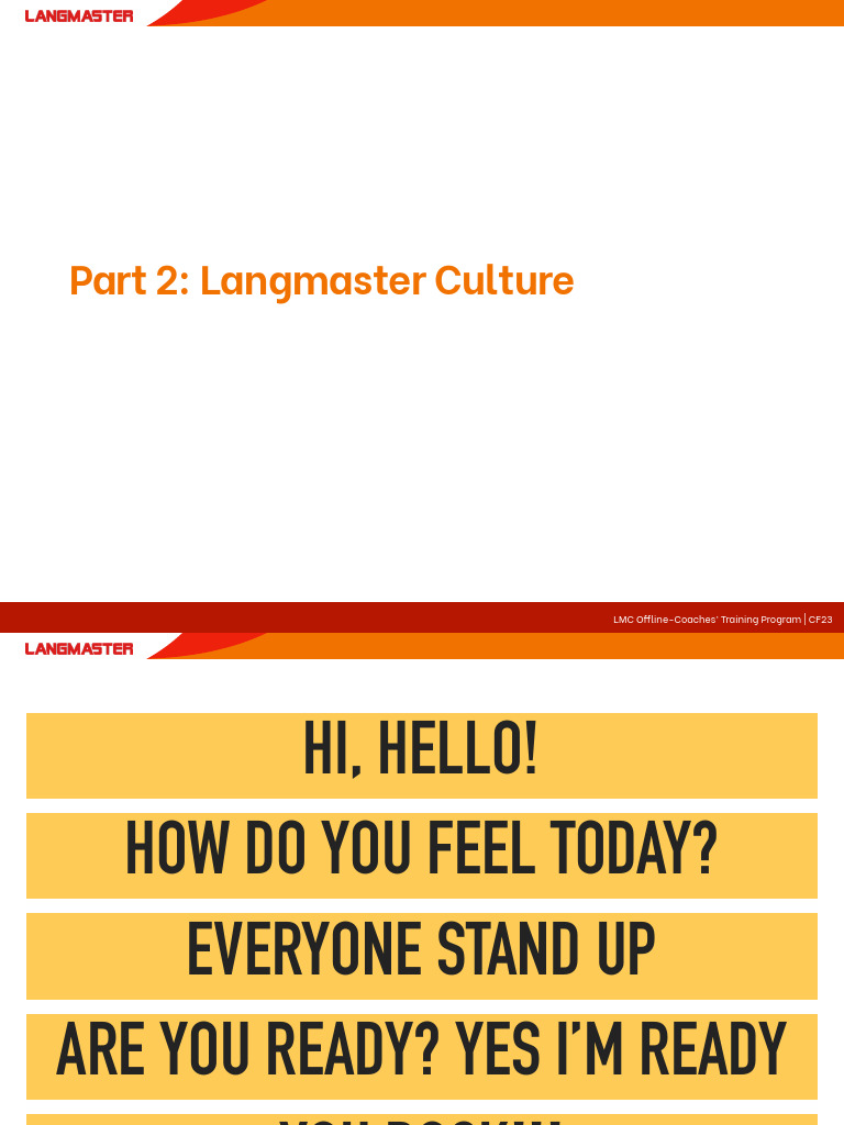 CF23-Văn Hoá Và Set Up Task | PDF