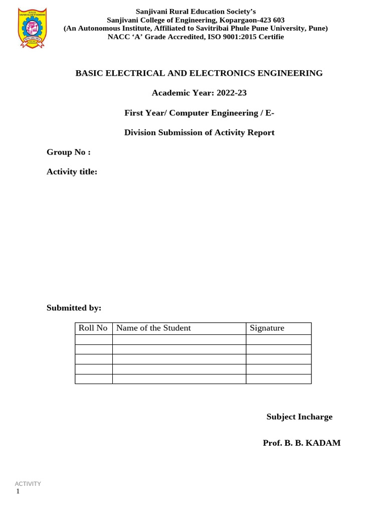 Report Index Format | PDF | Home Appliance | Manufactured Goods