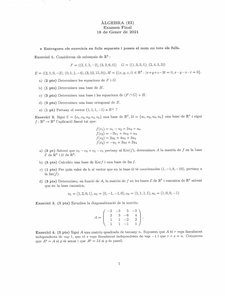 Examen Final Gener 21 | PDF