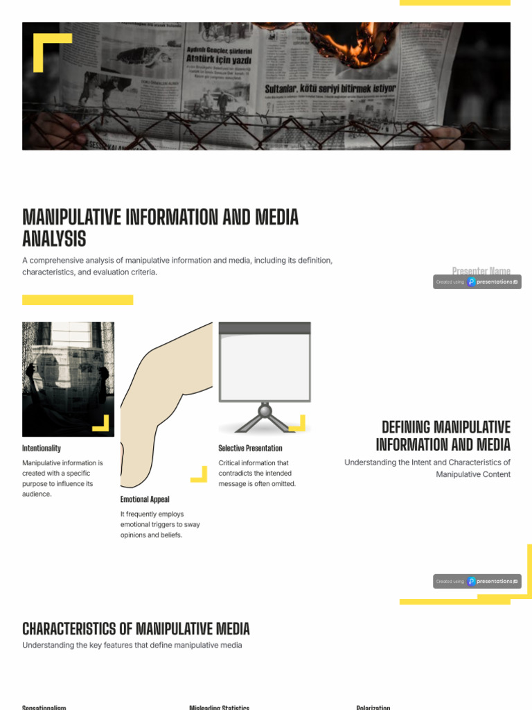 Understanding Manipulative Information and Media | PDF