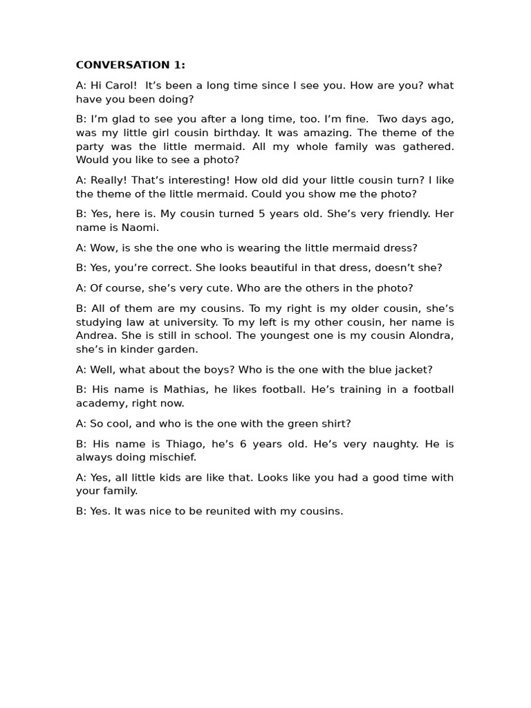 Conversation About Photos | PDF