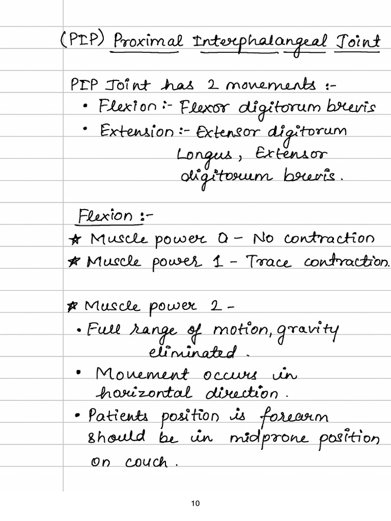 Manual Movement of PIP Joint | PDF