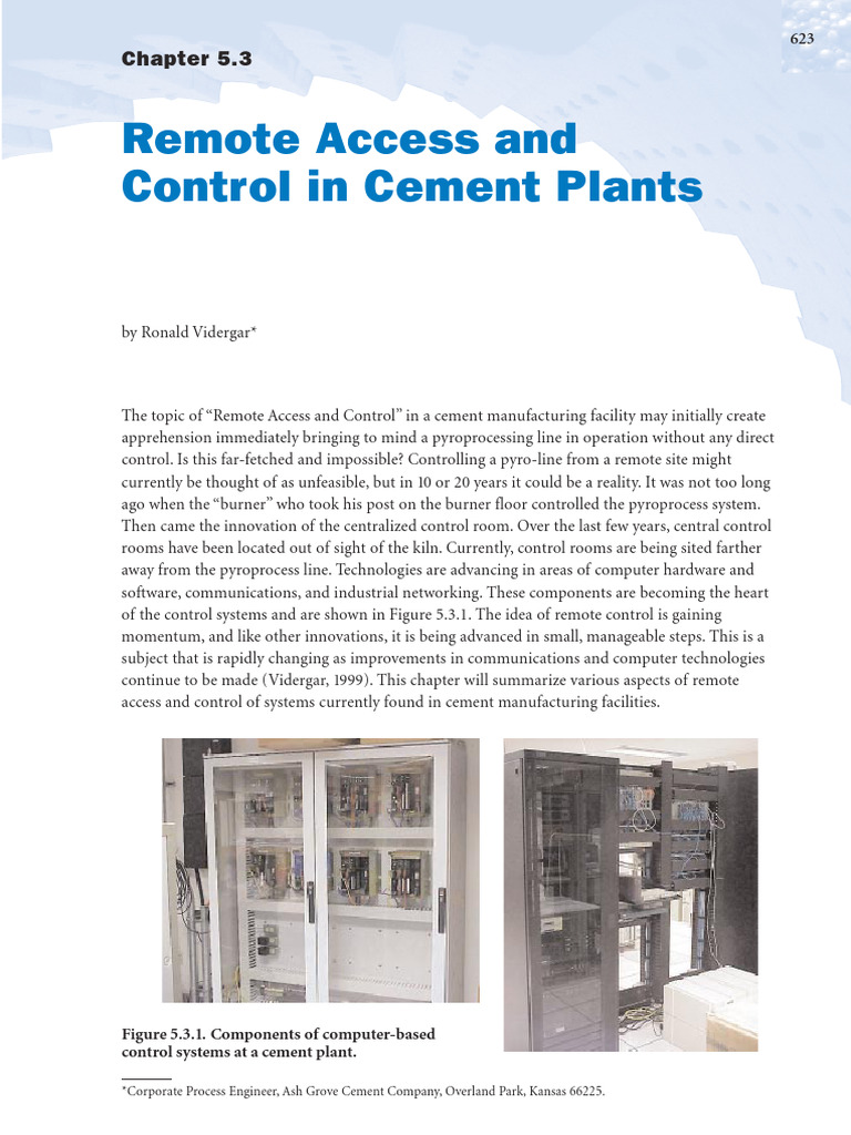 Remote Access and Contorol in Cement Plants PDF | PDF | Computer ...