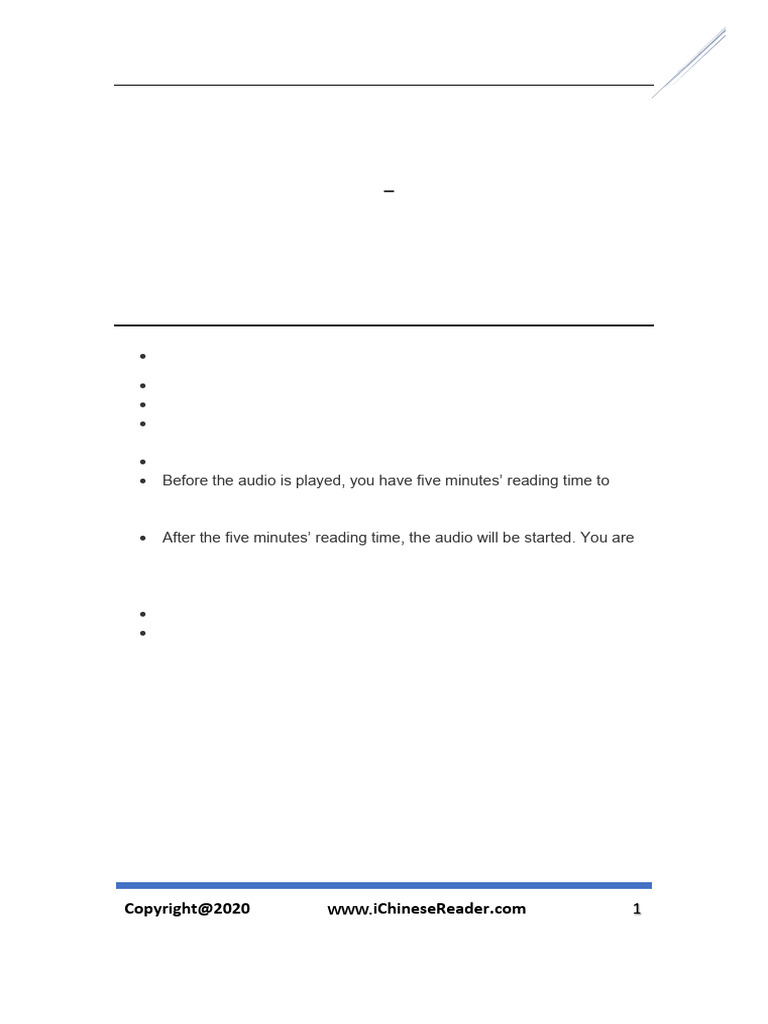 1. 听力部分SL Mock Examination02-S | PDF