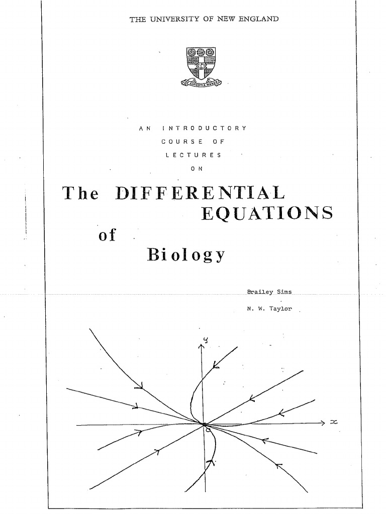 The Differential Equations of Biology | PDF