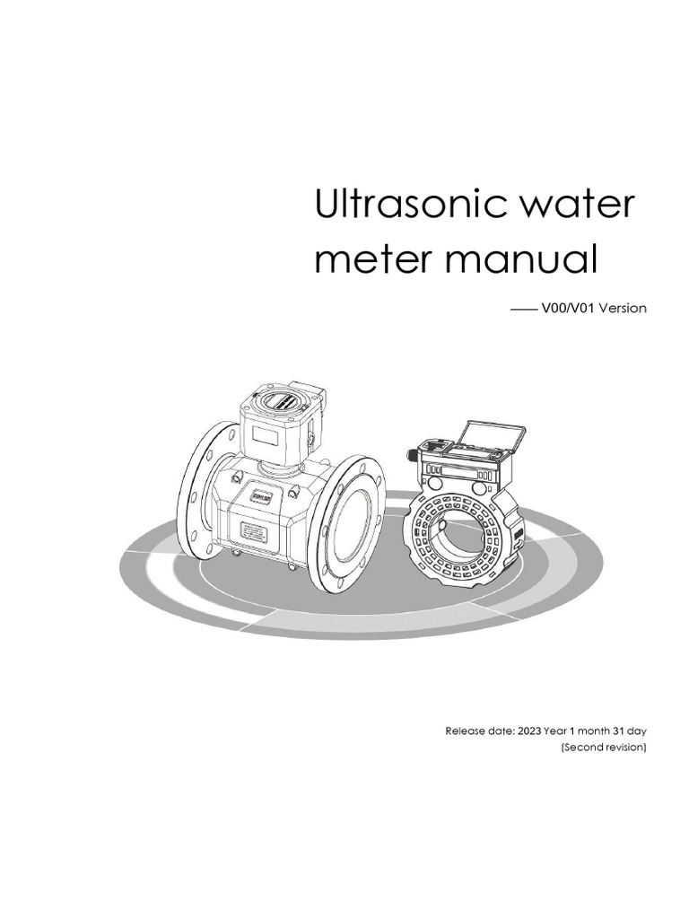 Ultrasonic Water Meter Manual V00/V01 | PDF | Water | Flow Measurement