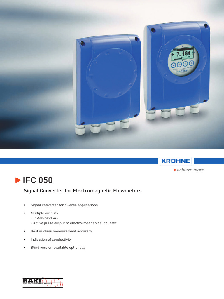 IFC050 | PDF | Flow Measurement | Electrical Engineering