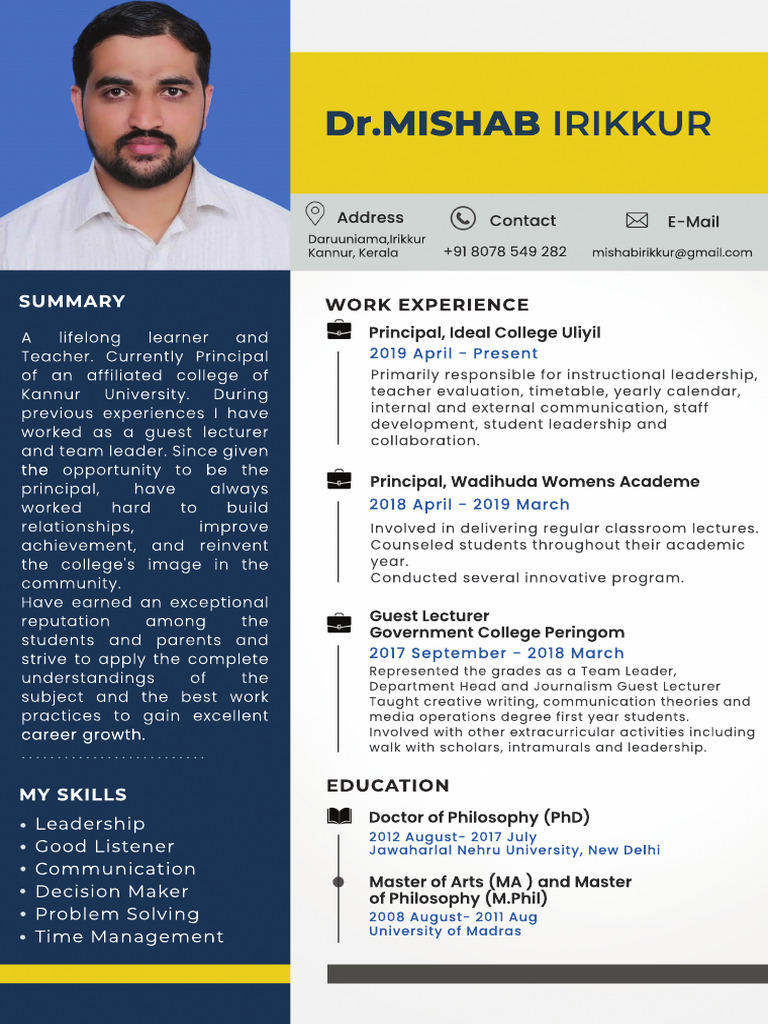 DR - Mishab Irikkur CV | PDF