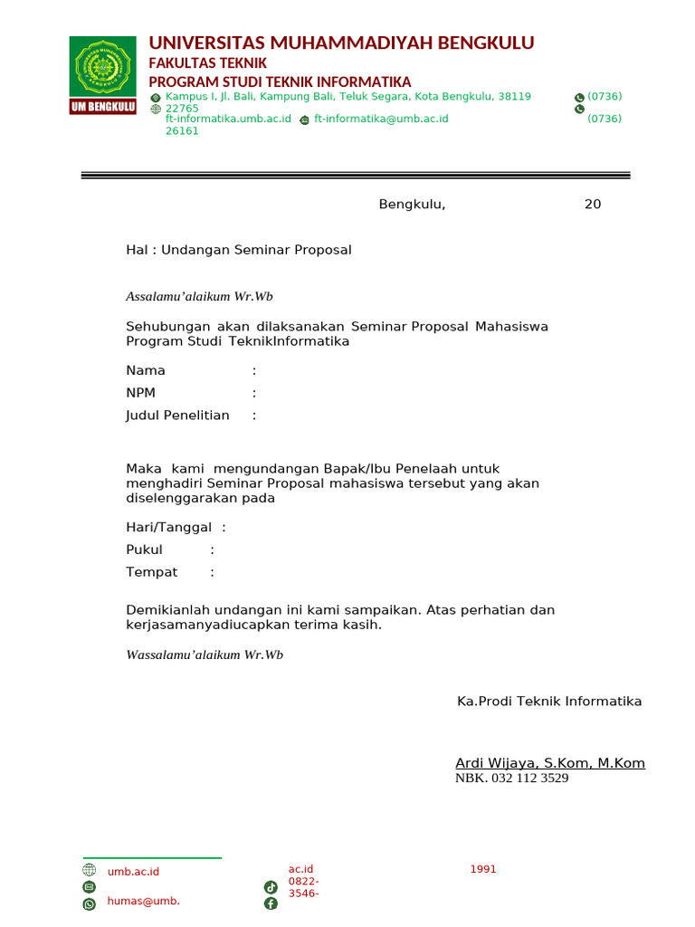 Undangan Sempro | PDF