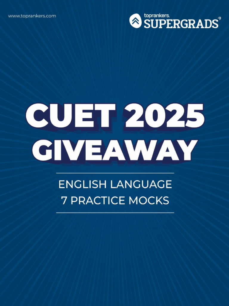 Cuet English Language Give Away 2025 3 0285109e177bd | PDF | Anxiety ...