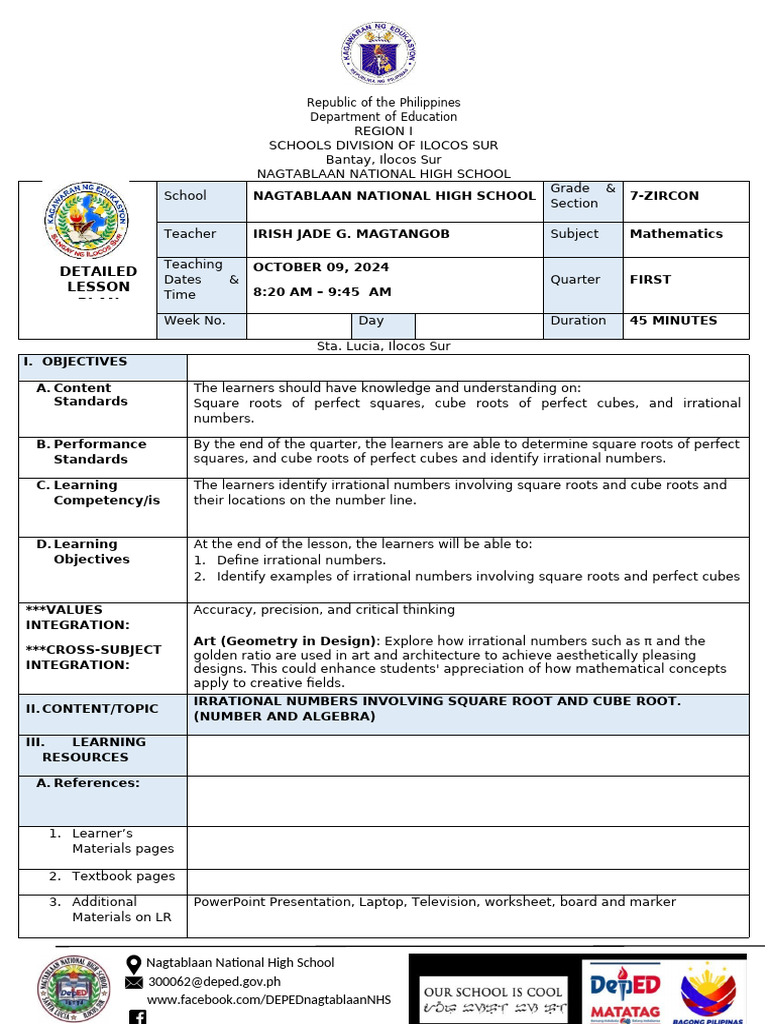 Grade Seven | PDF | Numbers | Square Root