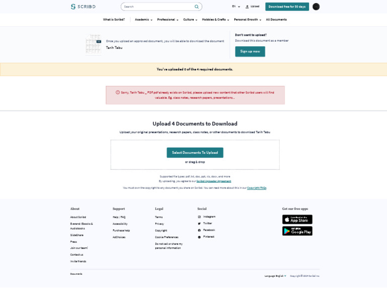 Upload A Document - Scribd | PDF | Scribd | Cyberspace