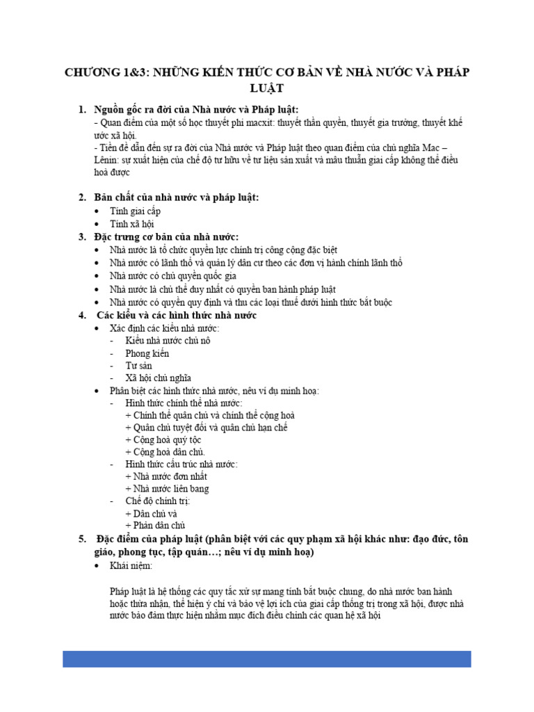 ĐỀ CƯƠNG PLDC | PDF