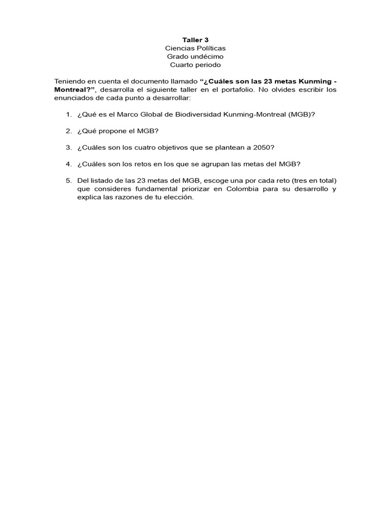 Taller 3 CP Undécimo | PDF