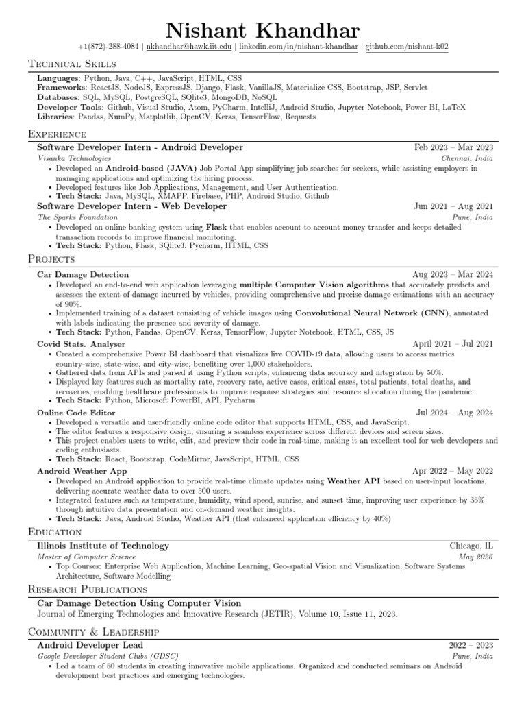 NewFormatJobResume | PDF | Computing | Software Engineering