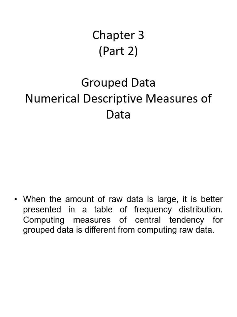 Grouped Data Analysis Guide | PDF | Mode (Statistics) | Median