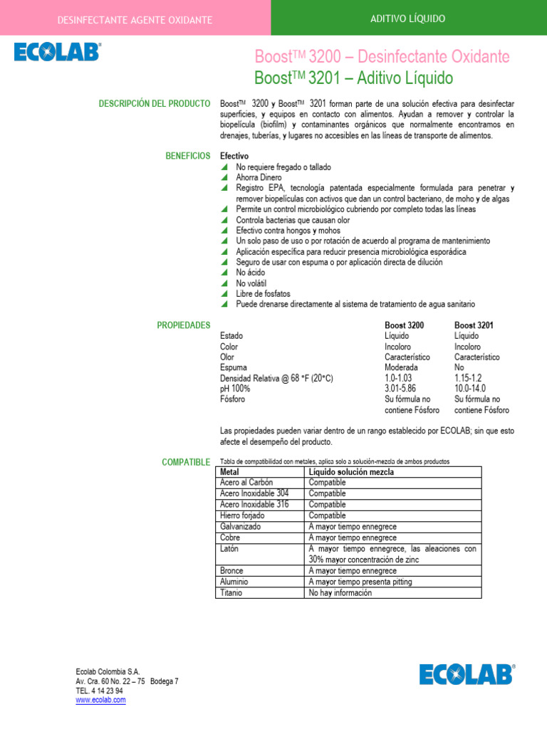 FT - Boost 3200-3201 | PDF | Agua | Alimentos