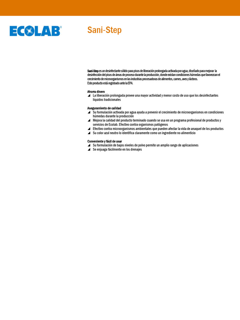 FT Sani-Step | PDF | Residuos | Agua