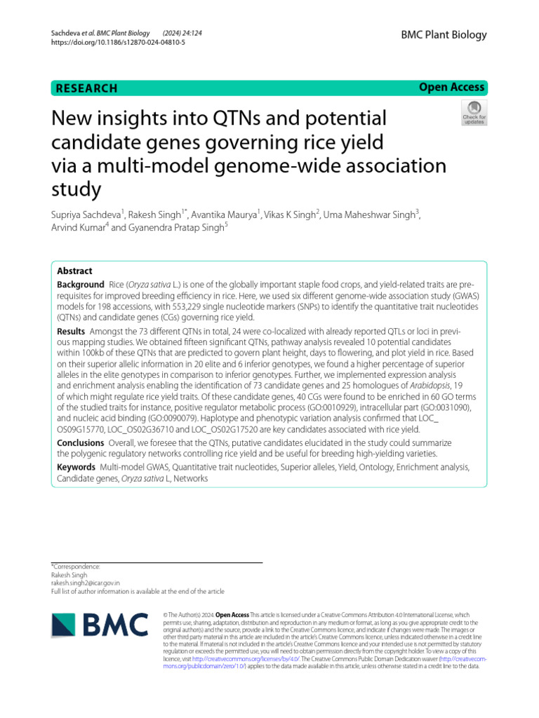 BMC - Springer Nature - Manuscript | PDF | Single Nucleotide ...