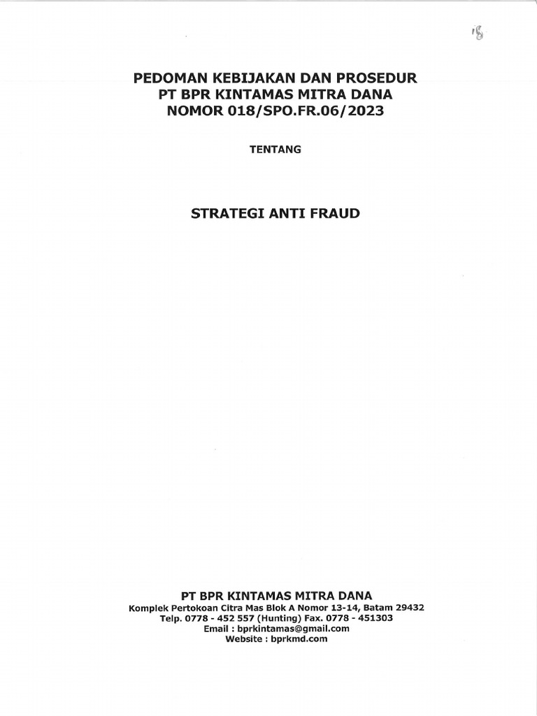 Kebijakan & Prosedur Strategi AF | PDF