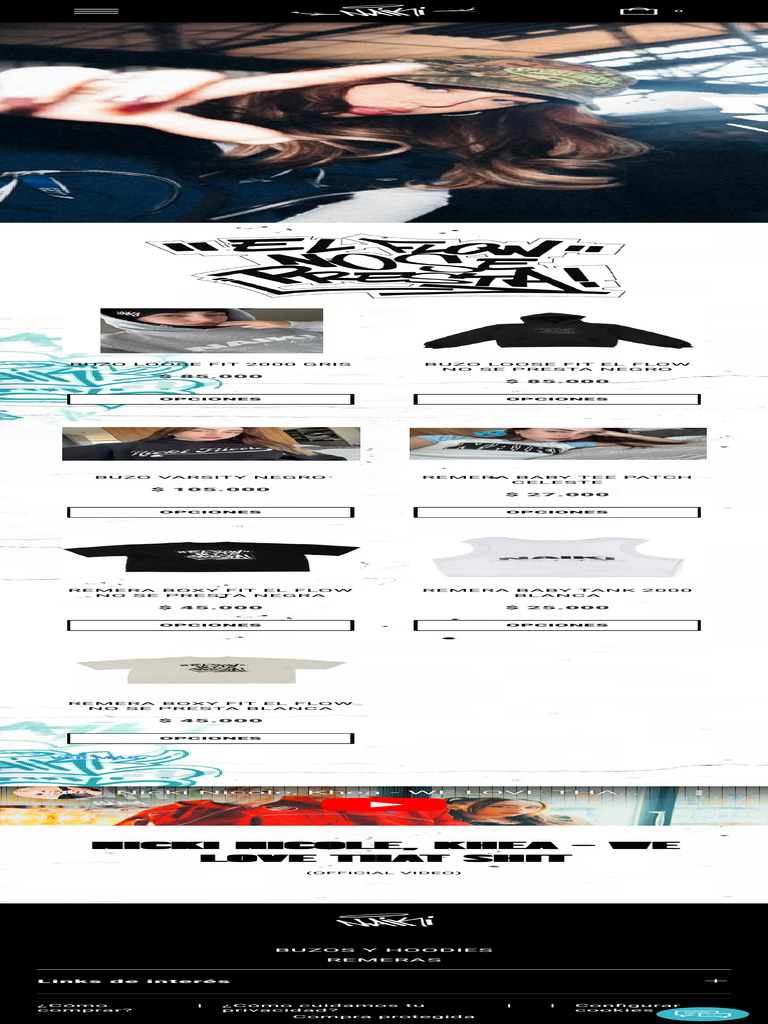 Nicki Nicole Tienda Oficial | PDF