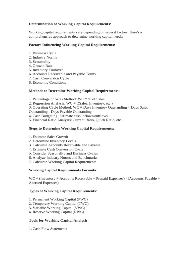 FM Working Capital Management Notes | PDF | Inventory | Working Capital