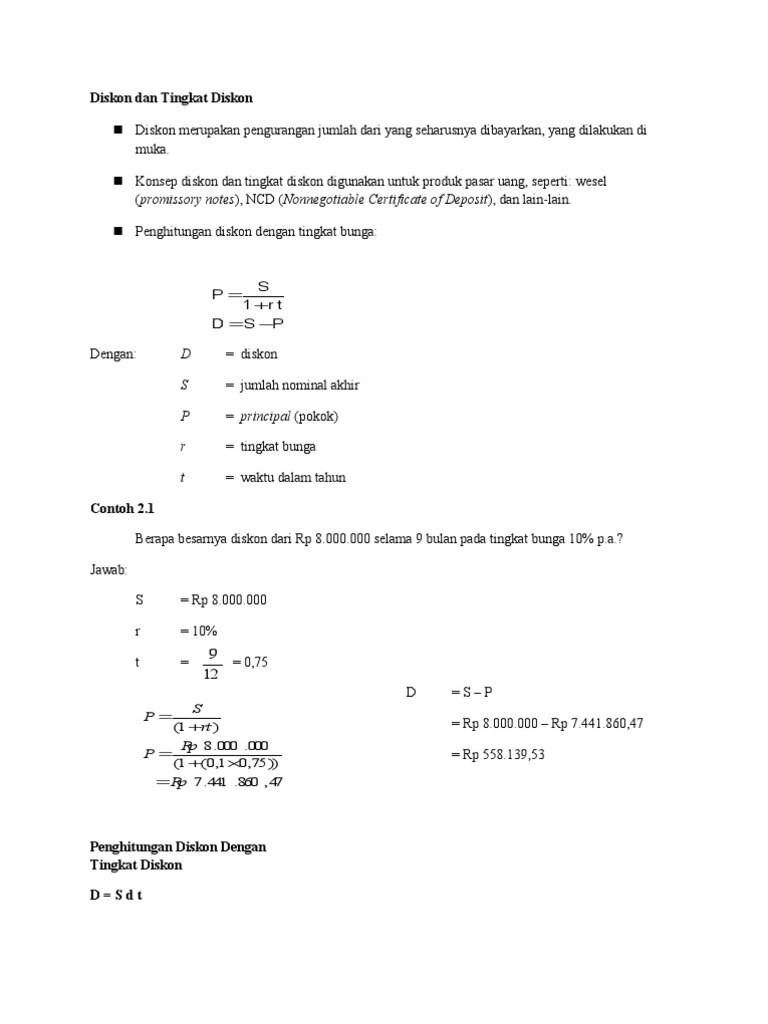 Diskon Dan Tingkat Diskon | PDF | Bisnis | Pengelolaan Keuangan & Uang