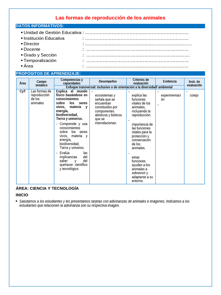 5° CyT - SESION | PDF | Reproducción | Embrión