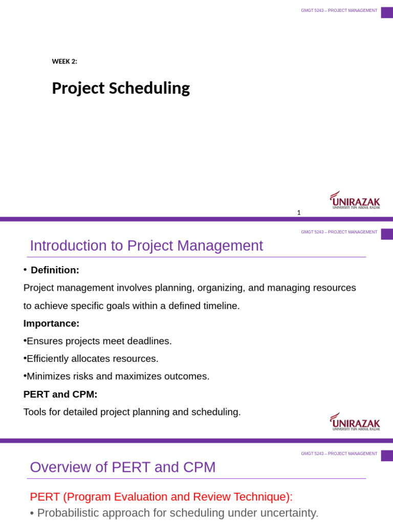 Chapter 3 Project Scheduling | PDF | Project Management | Projects