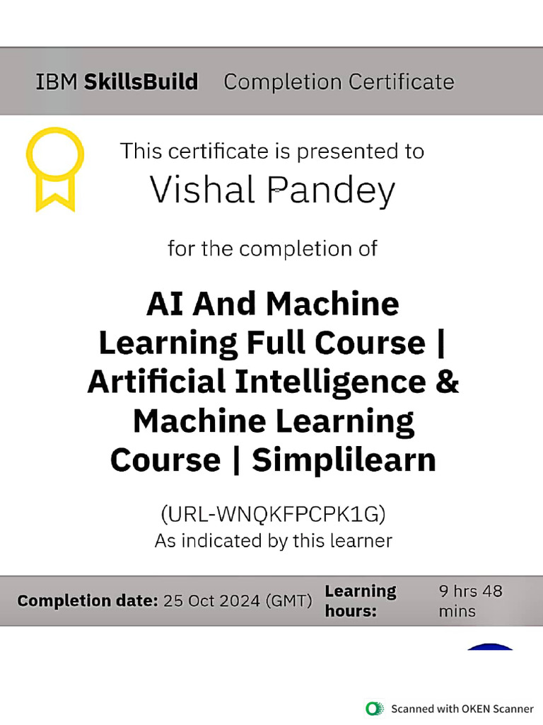 Ibm Certificate | PDF